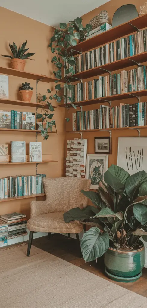 10+ Cozy Library Room With Plants Ideas - The Mega Mom