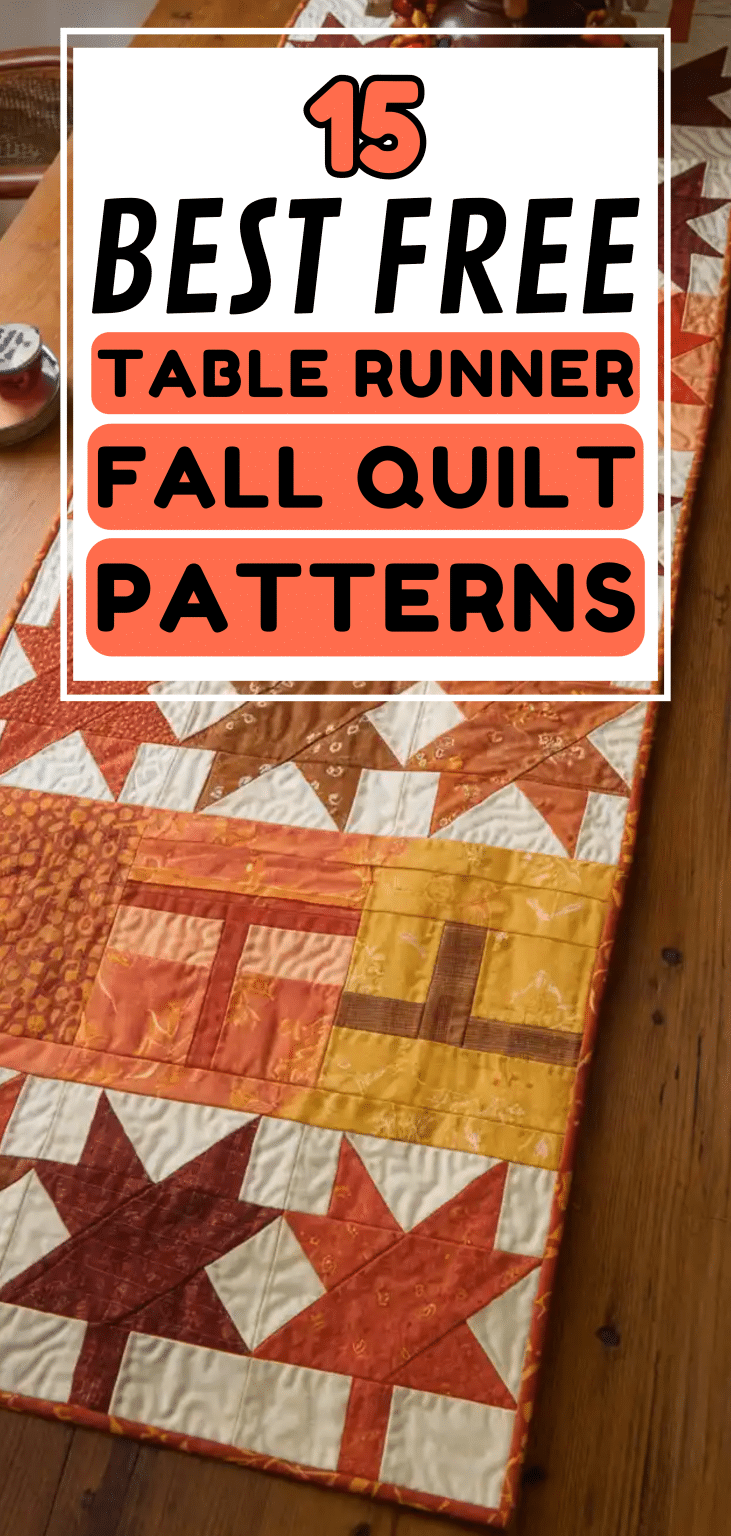 15 Best Free Table Runner Fall Quilt Patterns - The Mega Mom