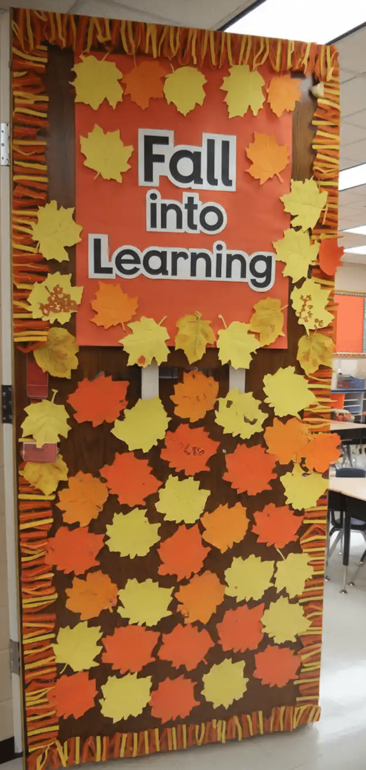 14 Stunning Fall Door Decoration Ideas to The Classroom - The Mega Mom