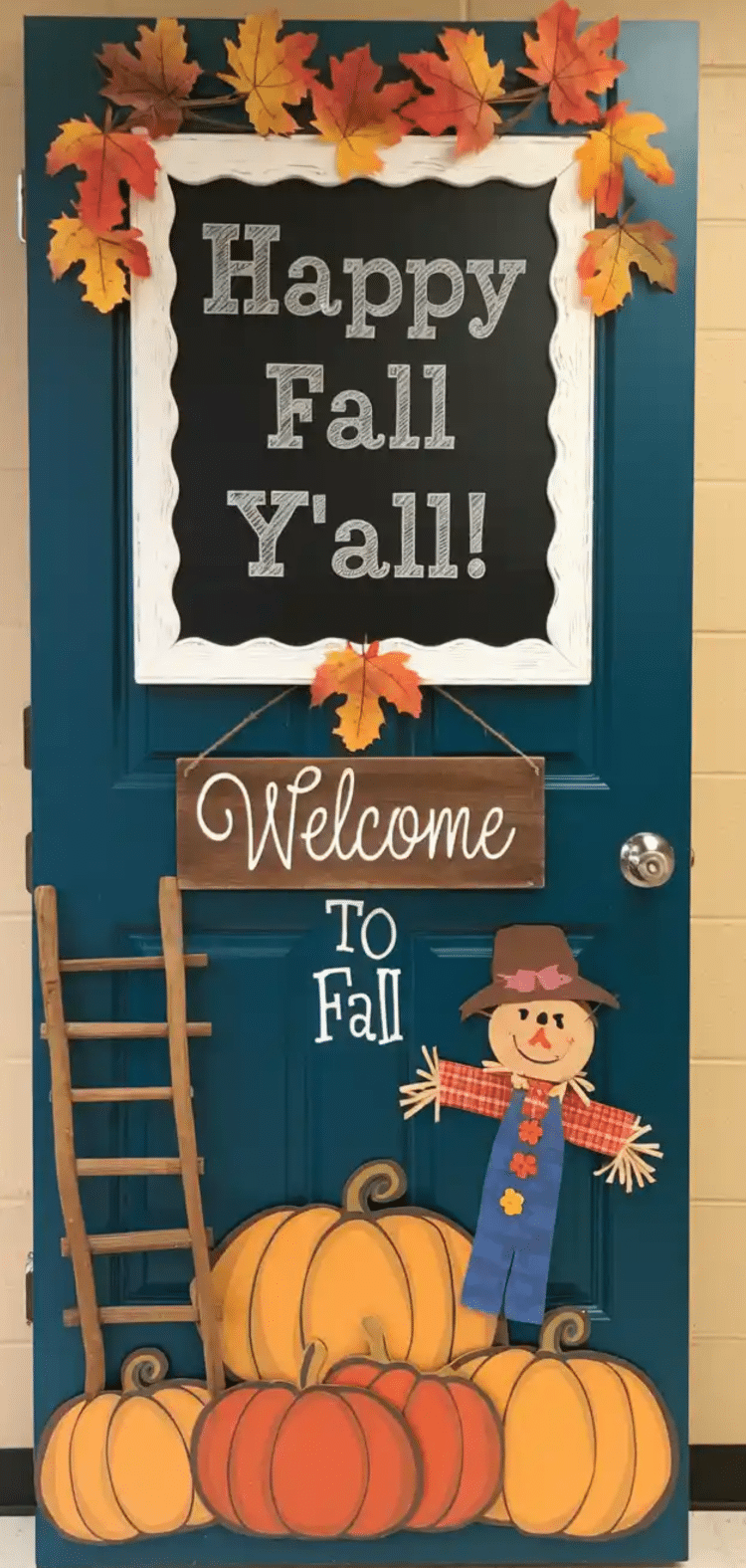 14 Stunning Fall Door Decoration Ideas to The Classroom - The Mega Mom