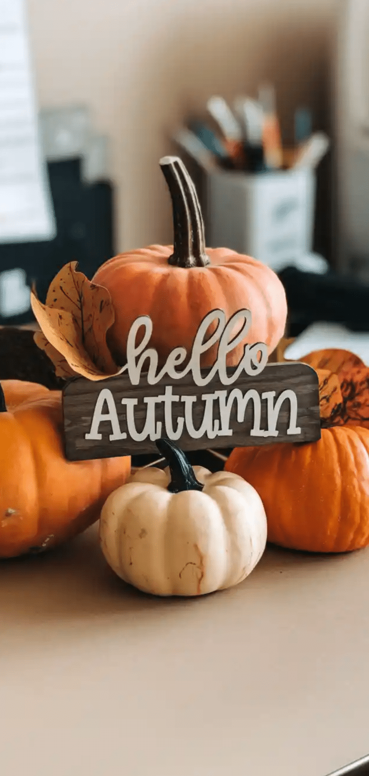 15 Brilliant Fall Office Decor Ideas for Your Desk at Work - The Mega Mom