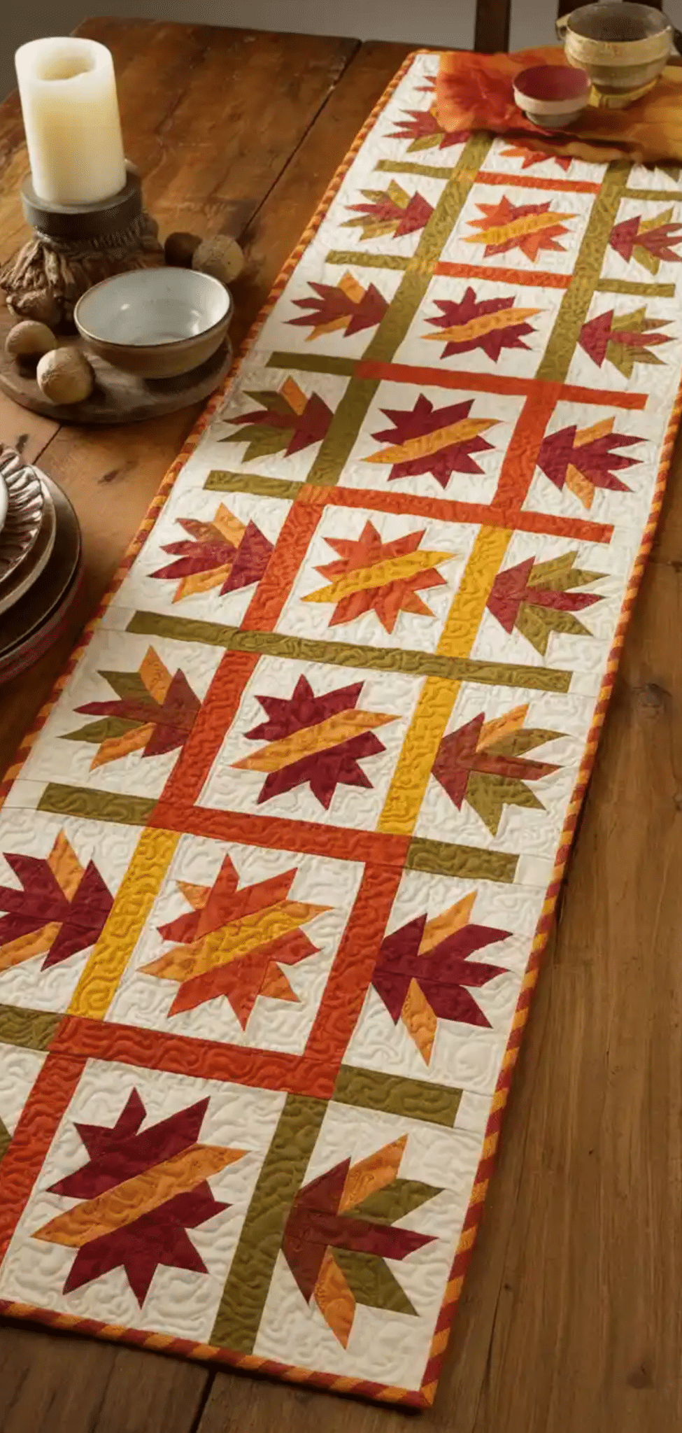 15 Best Free Table Runner Fall Quilt Patterns - The Mega Mom