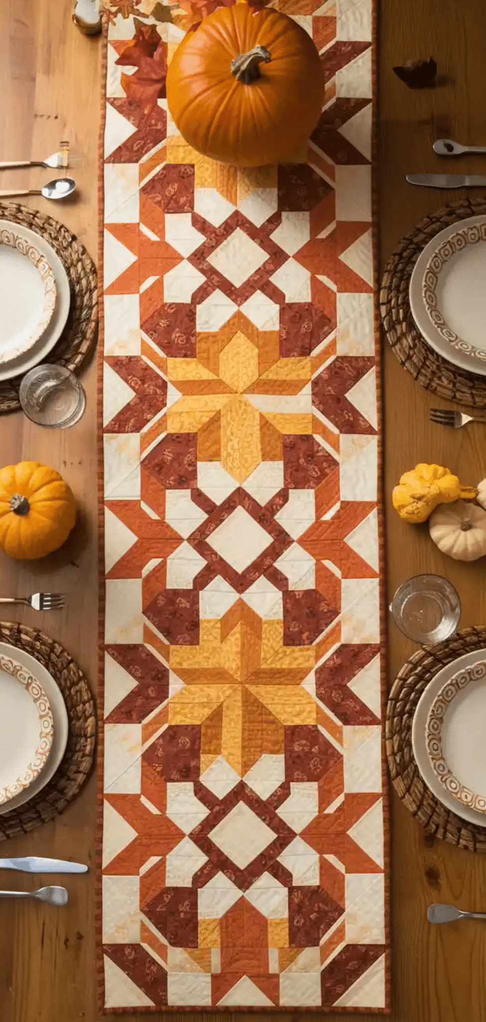 15 Best Free Table Runner Fall Quilt Patterns - The Mega Mom