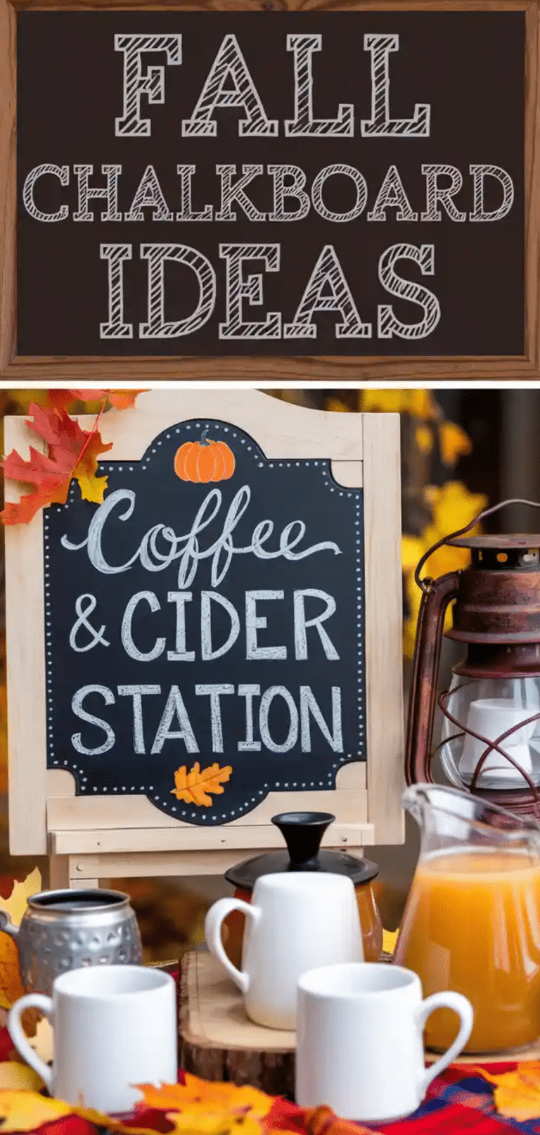 14 Stunning Fall Chalkboard Ideas (Chalk Art) - The Mega Mom