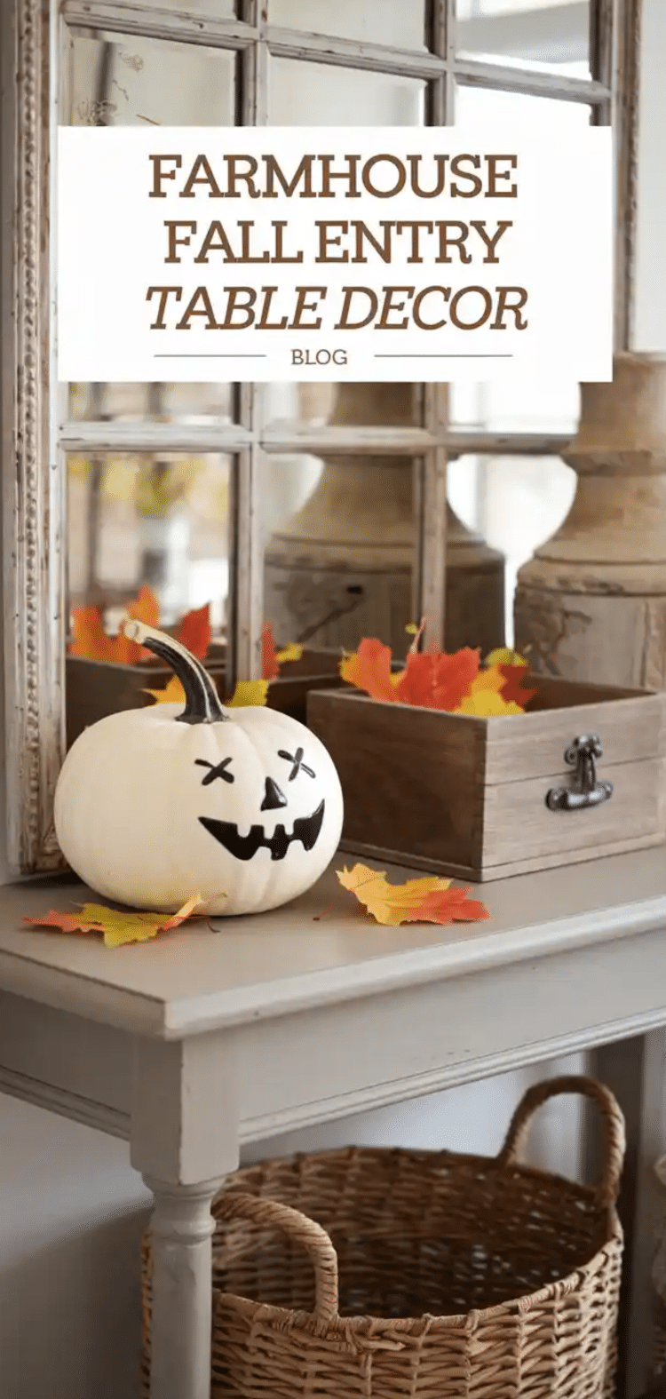 15 Charming Farmhouse Fall Entry Table Decor Ideas - The Mega Mom