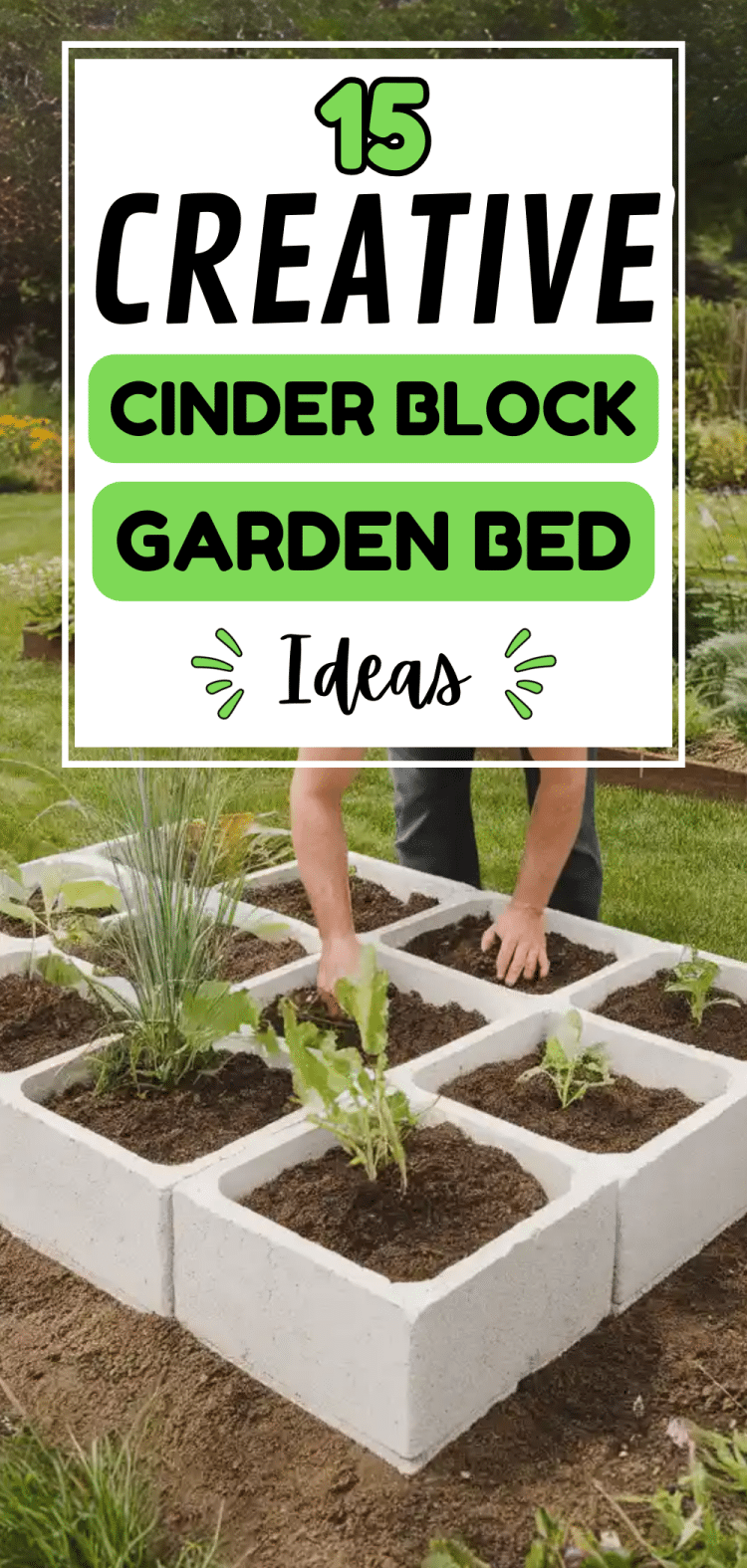 15 Creative Cinder Block Garden Bed Ideas - The Mega Mom