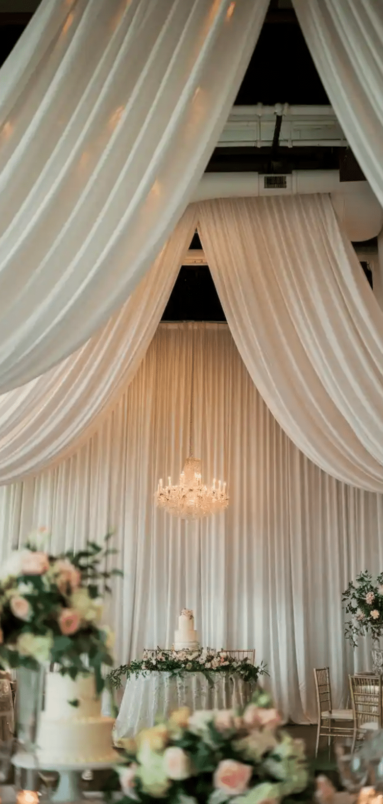15 Beautiful Wedding Reception Backdrops - The Mega Mom