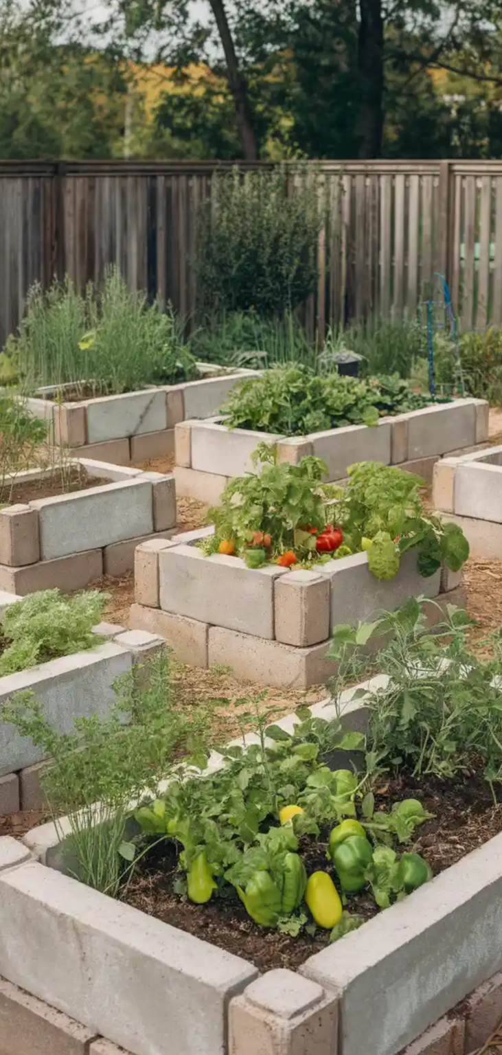 15 Creative Cinder Block Garden Bed Ideas - The Mega Mom