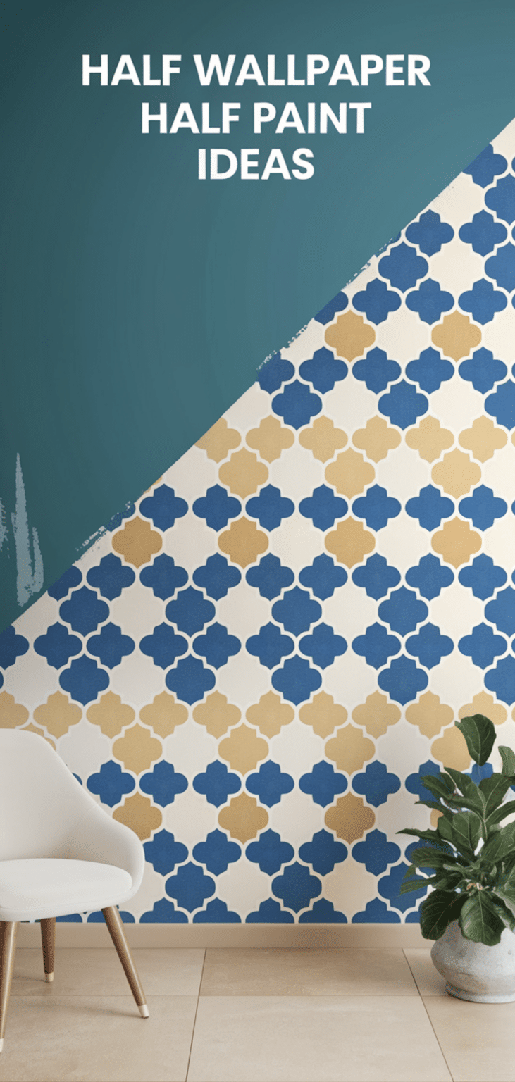 16 Perfect Half Wallpaper Half Paint Ideas - The Mega Mom