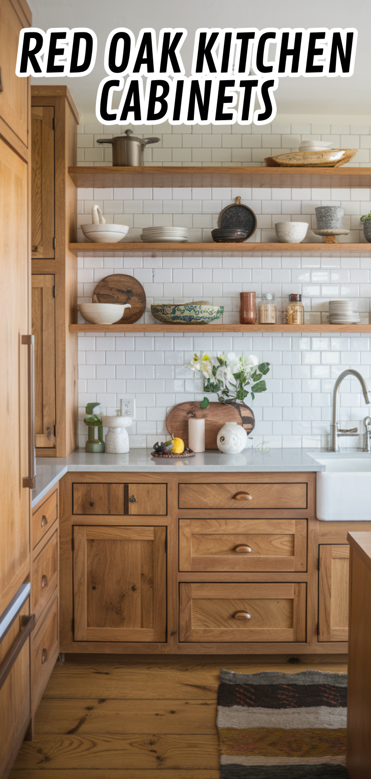 16 Perfect Red Oak Kitchen Cabinets - The Mega Mom