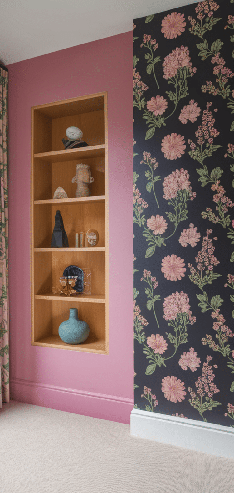 16 Perfect Half Wallpaper Half Paint Ideas - The Mega Mom