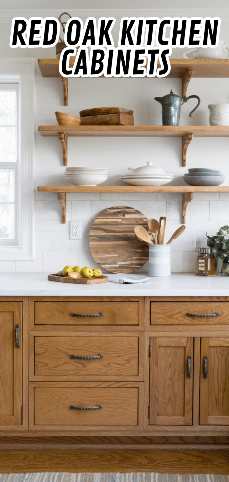 16 Perfect Red Oak Kitchen Cabinets - The Mega Mom