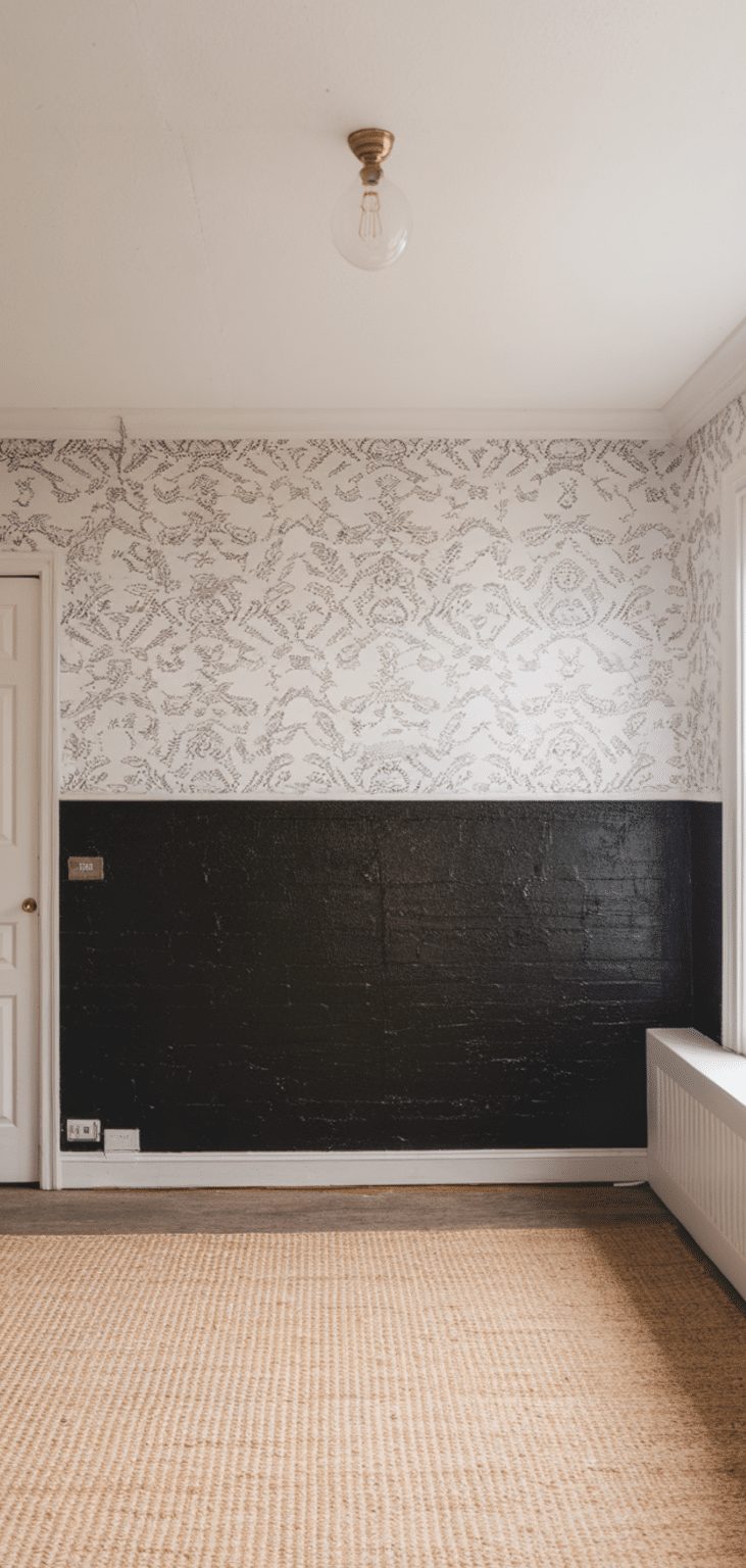 16 Perfect Half Wallpaper Half Paint Ideas - The Mega Mom