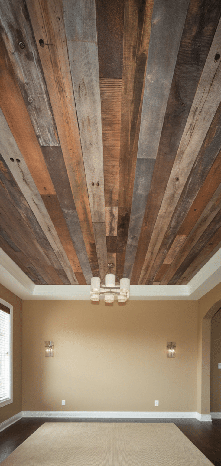 14 Creative DIY Wood Plank Ceiling Ideas - The Mega Mom