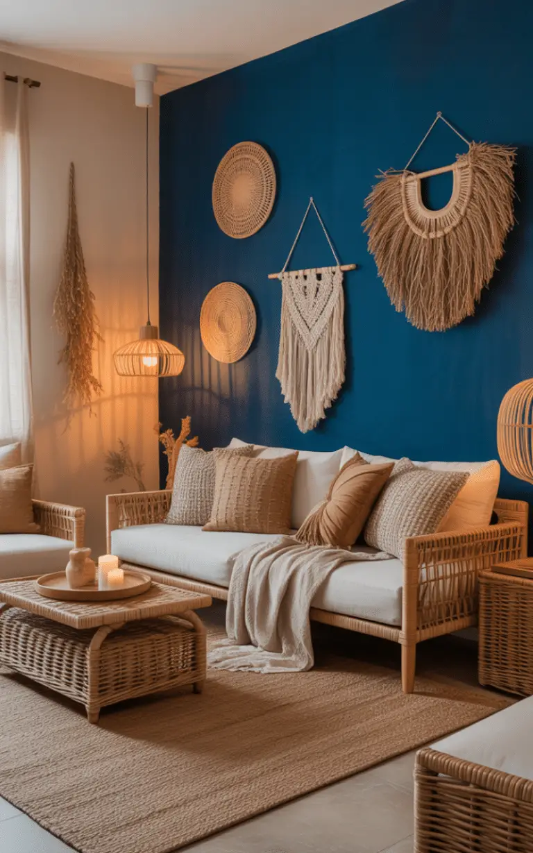 16 Stunning Boho Blue Living Room Ideas - The Mega Mom