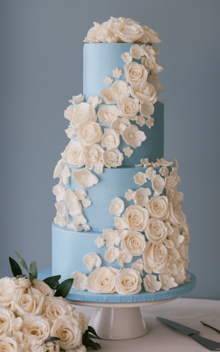 18 Perfect 4-Tier Blue Wedding Cakes - The Mega Mom