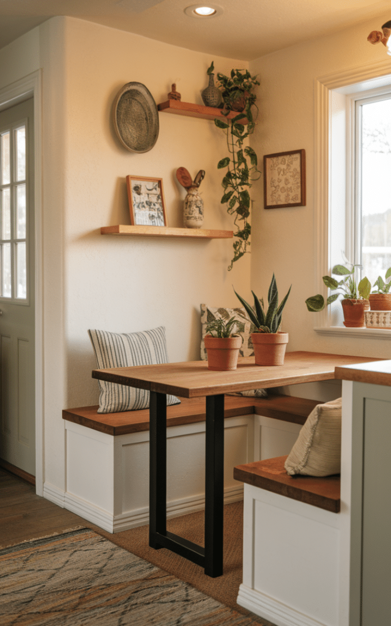 16 Amazing Farmhouse Breakfast Nook Ideas - The Mega Mom